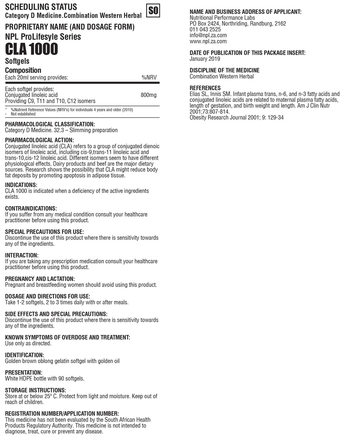 CLA Ultra 1000 - Nutritional Performance Labs