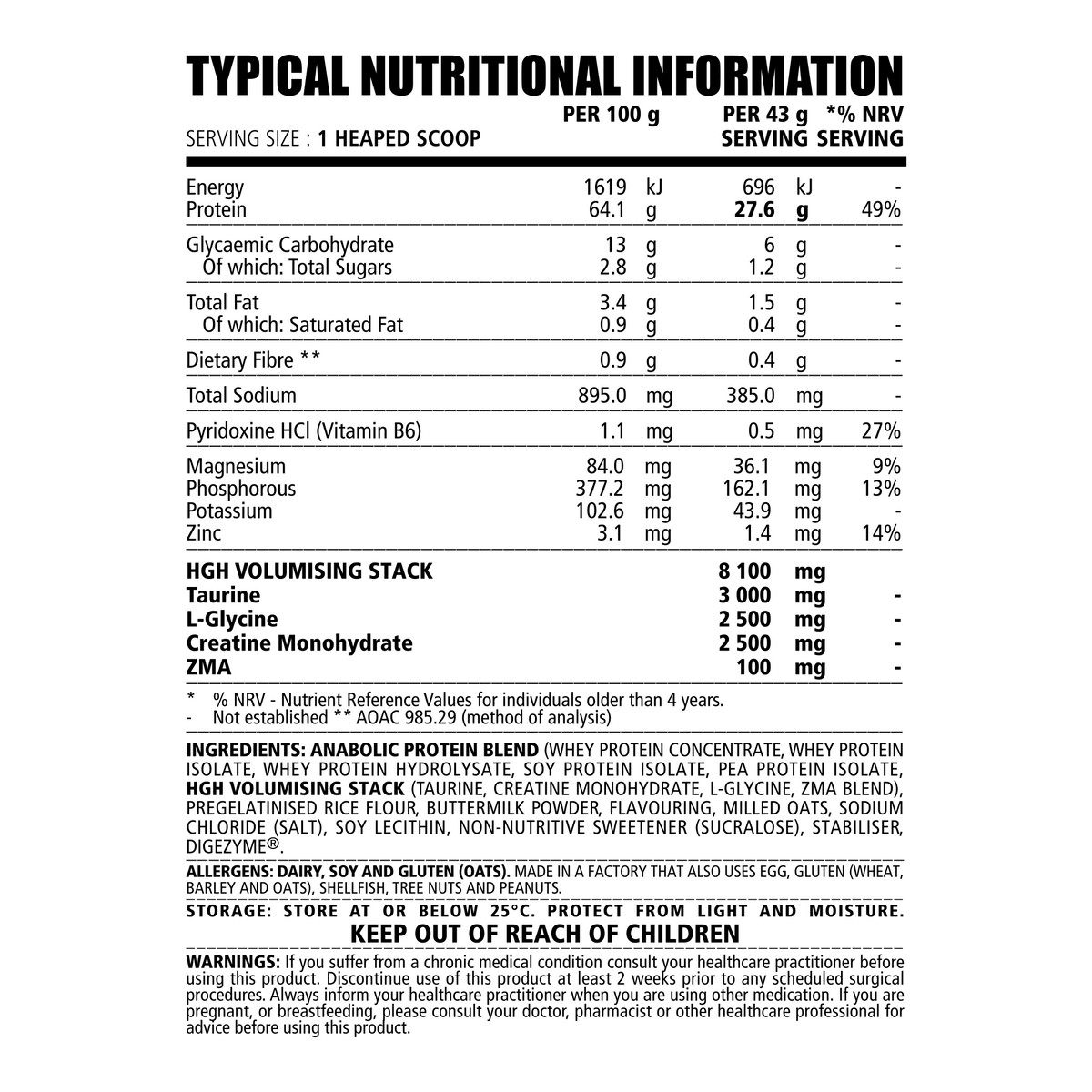 NPL Whey Protein Anabolic All-In-One - Nutritional Performance Labs