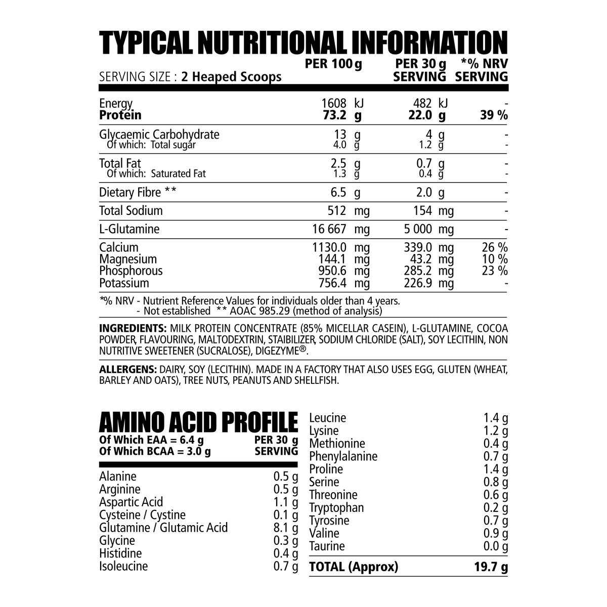 NPL Casein - Slow-Release Night Time Protein - Nutritional Performance Labs